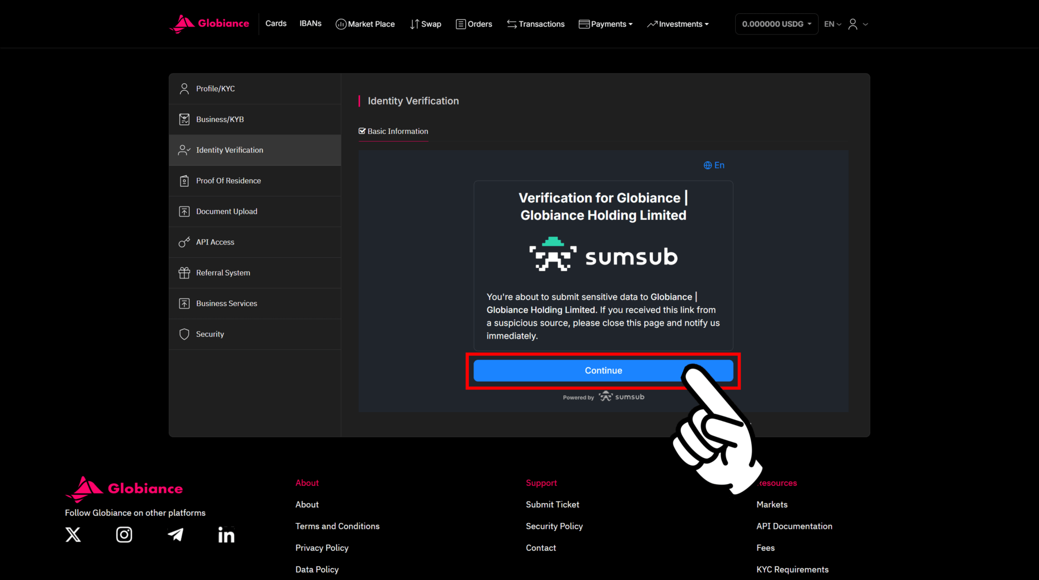 Globianceの登録と本人確認方法